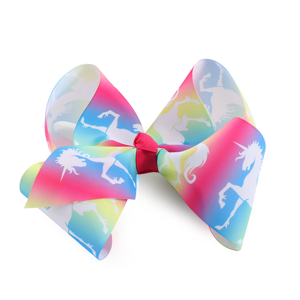 JoJo Siwa Styled Funky Hair Bow – Extra Large – Rainbow Unicorn – EL018 ...
